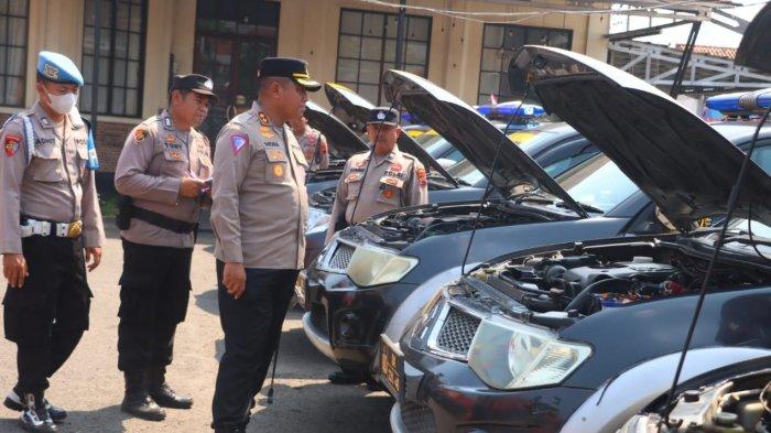 Kapolres Tegal Cek Kesiapan Kendaraan Operasional Anggota Jelang Pilkada 2024 - Tribunjateng.com