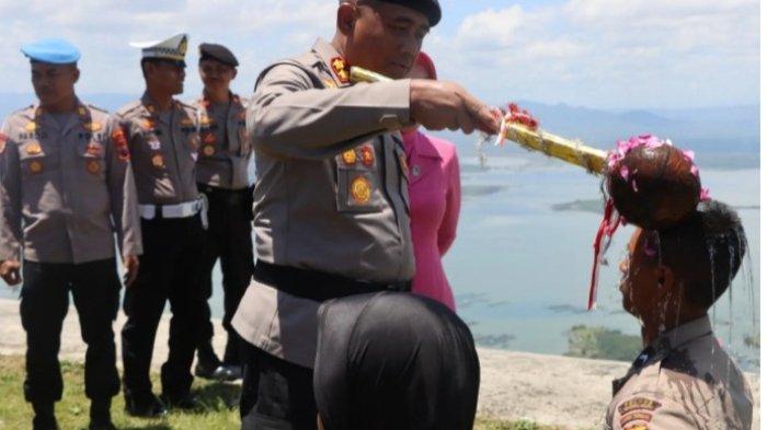 Kapolres Wonogiri, Pimpin Upacara Tradisi Pembaretan Bintara Remaja Angkatan 48 - Tribunjateng.com