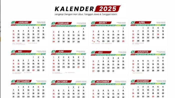 Link Download PDF Kalender 2025: Ada Hari Pasaran, Tanggal Hijriyah, Libur Nasional & Cuti ...