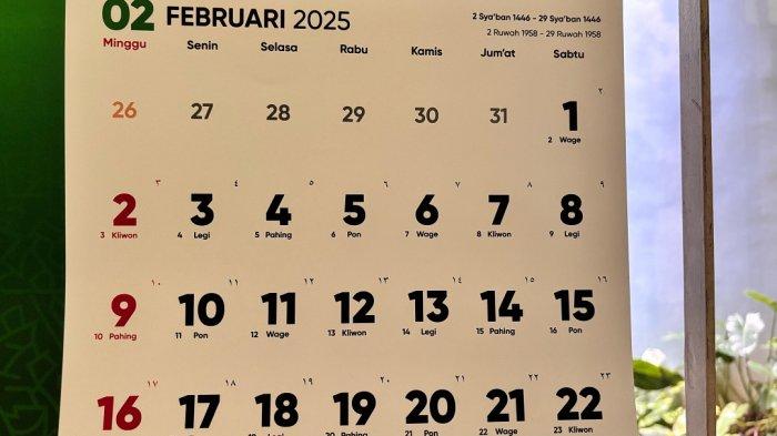 Kalender Februari 2025, Kapan Mulai Libur Sekolah Awal Puasa ...