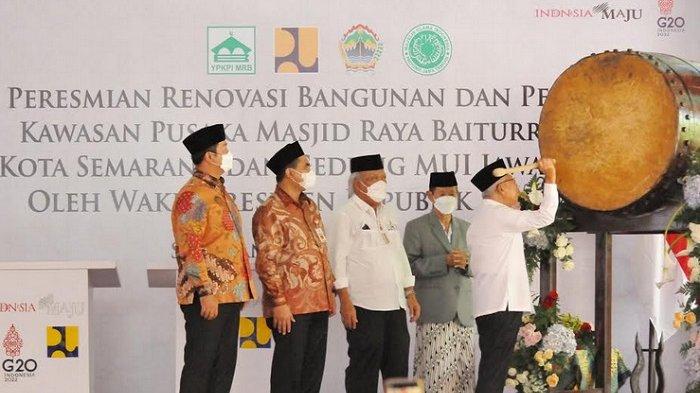 Wapres Resmikan Renovasi Masjid Baiturrahman Semarang, Minta Masjid Tidak Hanya Sebagai Tempat ...