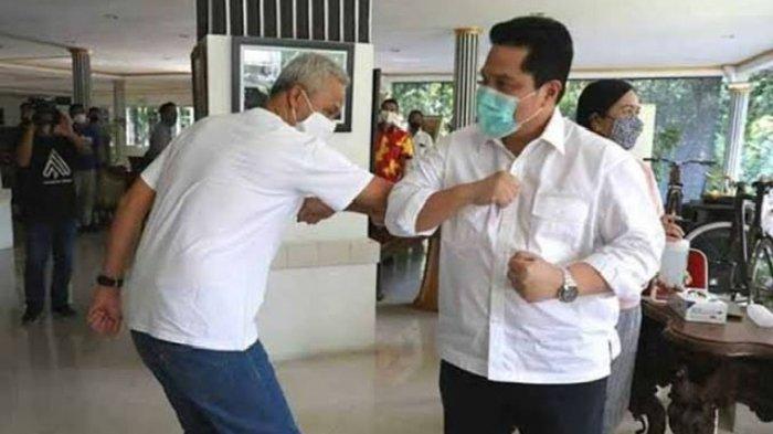 Ganjar-Erick Paduan Sempurna Pemimpin Satset dan Gercep - Tribunjateng.com