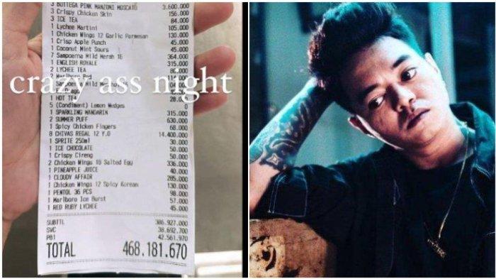 Reza Arap Pamer Nota Tagihan Jajannya di Club, Capai Rp468 Juta ...