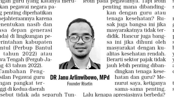 Opini DR Janu Arlinwibowo: Gunjingan Gaji - Tribunjateng.com