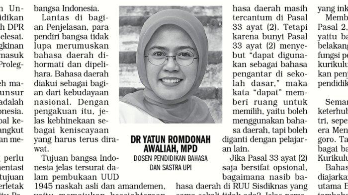 Opini DR Yatun Romdonah Awaliah: Reaktualisasi Taman Siswa - Tribunjateng.com