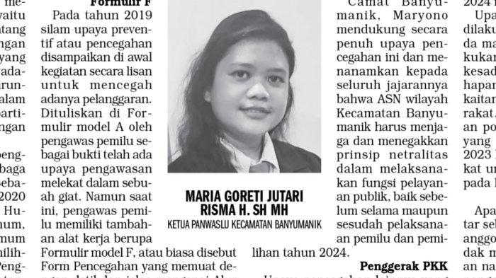 Opini Maria Goreti Jutari Risma: Pencegahan Guna Tekan Potensi ...