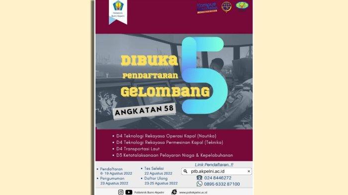 Pendaftaran Calon Taruna Politeknik Bumi Akpelni Masih Dibuka ...