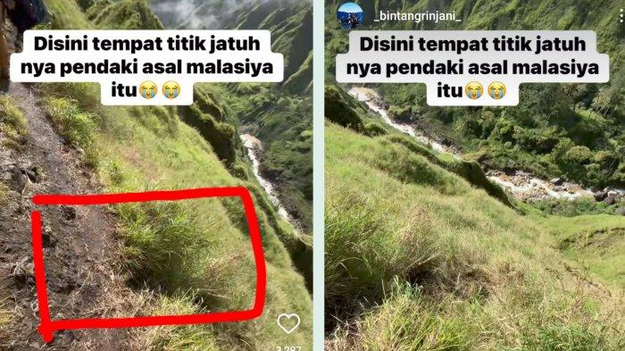 Foto Titik Lokasi Jurang 80 Meter Gunung Rinjani, Tewaskan Pendaki Asal ...