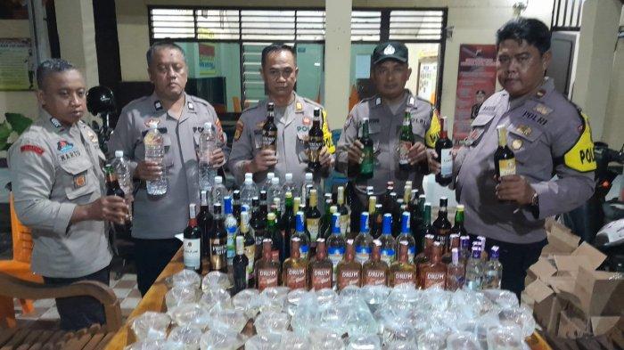 Puluhan Liter Ciu dan Miras Berbagai Merek Disita dalam Operasi Cipta Kondisi 2023 di Banyumas ...
