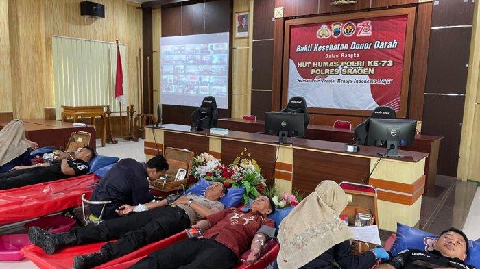Peringati Hari Jadi ke-73, Polres Sragen Gelar Donor Darah dan Cek Kesehatan Gratis ...