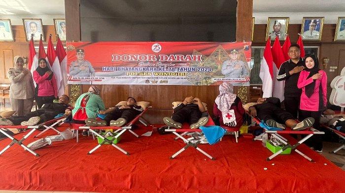 Polres Wonogiri Gelar Bakti Kesehatan Sambut HUT Bhayangkara ke-78 - Tribunjateng.com