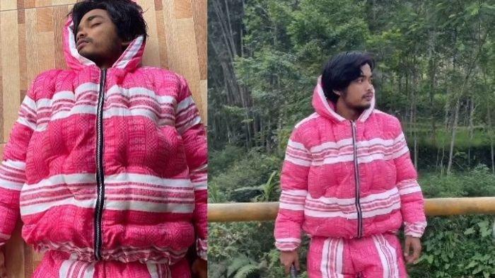 Viral Pria Magelang Bikin Outfit Keren Dari Kain Kasur Kapuk ...