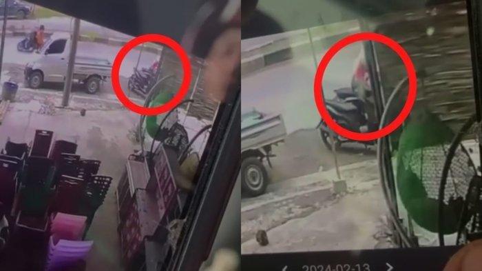 Viral Pria Berbaju Merah Pakai Helm Putih Curi HP Terekam CCTV: Saya Lupa - Tribunjateng.com