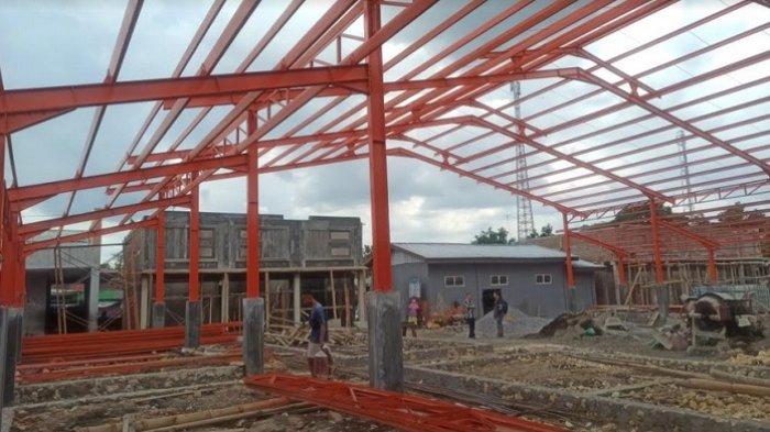 Pembangunan Pasar Ngawen Capai 40 Persen, Rangka Atap Sudah Terpasang ...