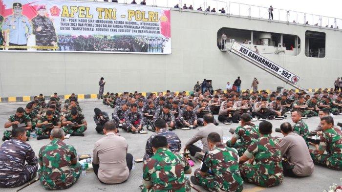 Bangun Sinergitas, TNI-Polri Gelar Apel Bersama di Dermaga TNI Angkatan Laut Semarang ...