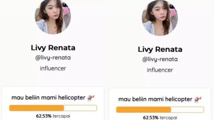 Habis Minta Donasi Buat Beli Mobil Mama, Livy Renata Kini Ingin Beli Helikopter - Tribunjateng.com