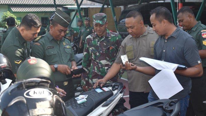 Kodim 0716/Demak Gelar Pemeriksaan Kelengkapan Surat Kendaraan Anggota - Tribunjateng.com