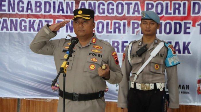 Polres Demak Gelar Upacara Kenaikan Pangkat Pengabdian - Tribunjateng.com