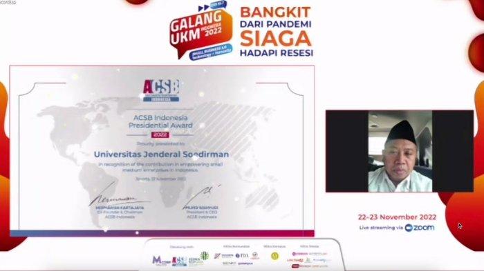 UNSOED Raih Penghargaan ACSB Indonesia Presidential Award 2022 - Tribunjateng.com