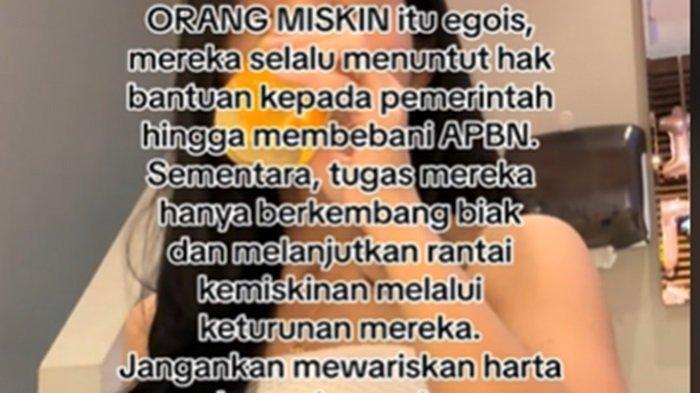 Viral Unggahan Wanita Sebut Orang Miskin Egois, Berkembang Biak Tuai Pro Kontra - Tribunjateng.com