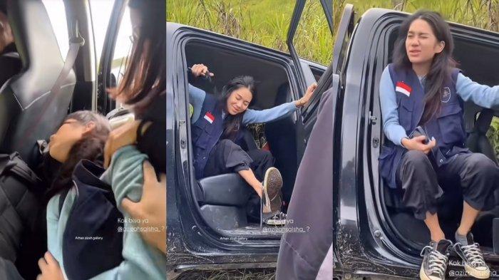 Viral Zize Azizah Salsha Istri Pratama Arhan Tidur Nyenyak Saat Mobil ...