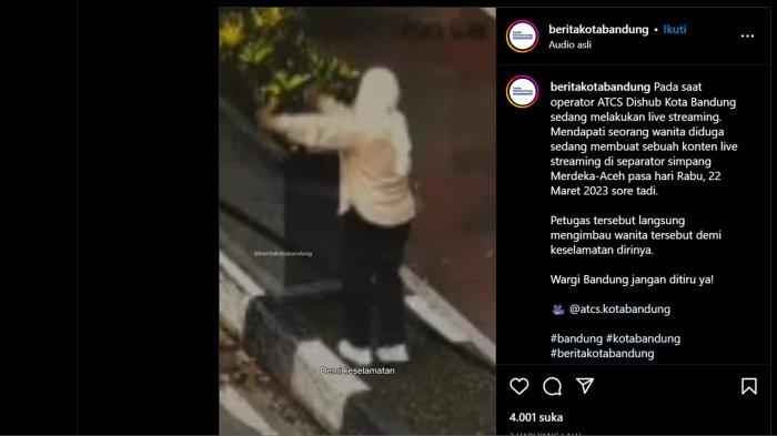 Viral Video Wanita Joget Live Streaming di Separator Jalan, Abaikan Peringatan Operator ATCS ...