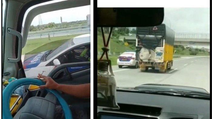 Viral Aksi Kejar-kejaran Mobil PJR dengan Truk di Jalan Tol, Mirip Film ...