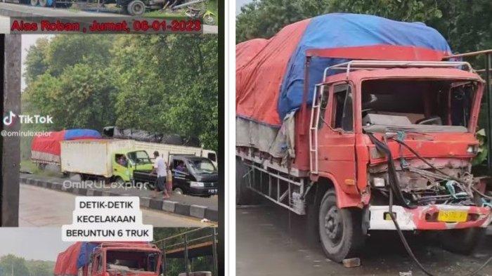 Detik-detik Kecelakaan Beruntun 6 Truk di Alas Roban Batang - Tribunjateng.com