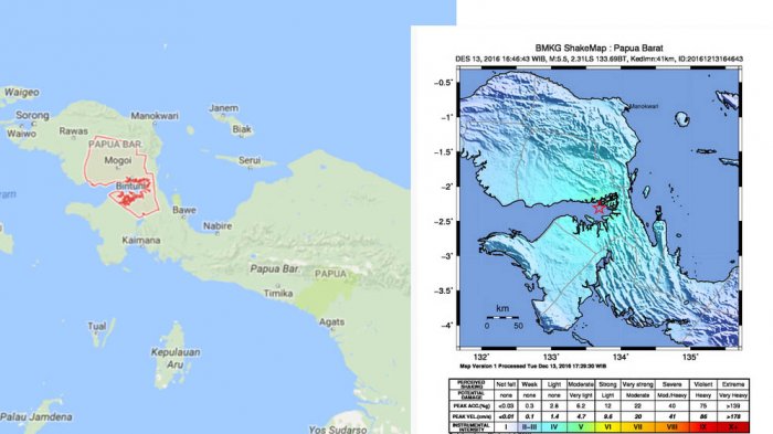 Teluk Bintuni Diguncang Gempa Bumi, Begini Analisa BMKG - Tribunjateng.com