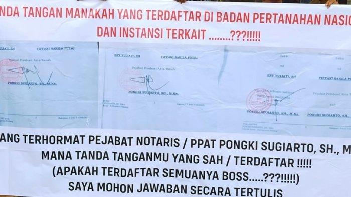 Pertanyakan 3 Spesimen Tandatangan Oknum Notaris PS, Karnoto Kembali Tagih Janji BPN Batang ...
