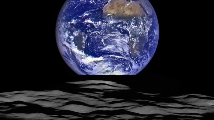 Ini Penampakan Bumi Jika Difoto dari Permukaan Bulan - Tribunjateng.com