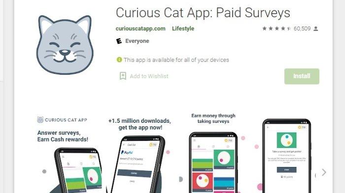 Isi Survey Dapat Bayaran di Aplikasi Penghasil Uang Curious Cat App ...