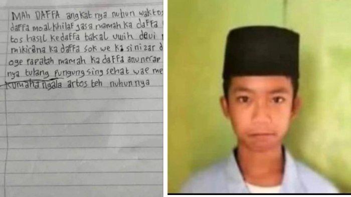INFO ANAK HILANG! Daffa Bocah Sumedang Pergi dari Rumah dan Tinggalkan Surat: Mah Daffa Pergi Ya ...
