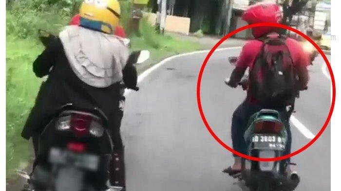 Pria Motoran Shogun Ijo Keluarkan 'Pisang' dari Celana, Nyaris Tabrakan ...