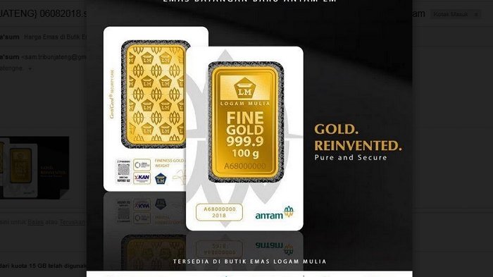 Berikut Harga Emas di Butik Antam Semarang Hari Ini - Tribunjateng.com