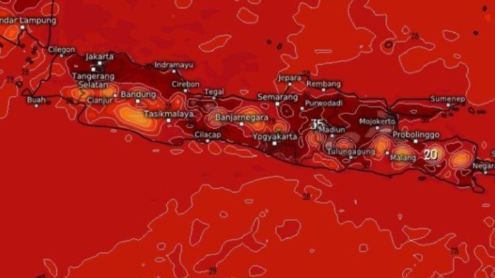 "Sumuk" Unggahan Foto Pulau Jawa Berwarna Merah Viral di Medsos ...