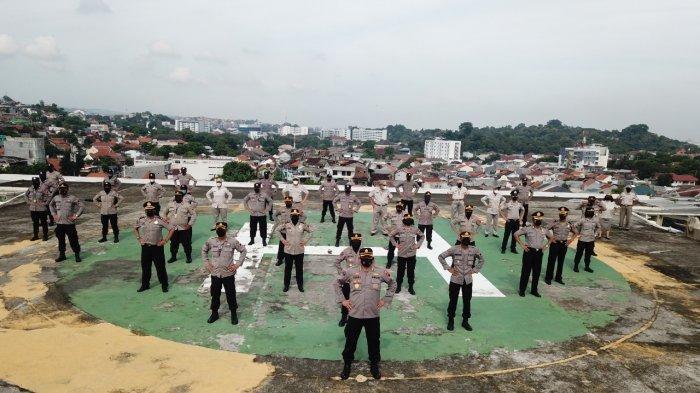 Anggota Humas Polda Jateng Naik Pangkat Upacara di Atas Helipad - Tribunjateng.com