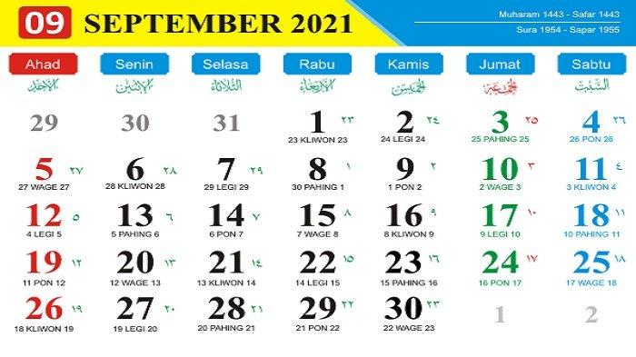 Hari dan Tanggal Baik Bulan September 2021 Menurut Perhitungan Jawa ...