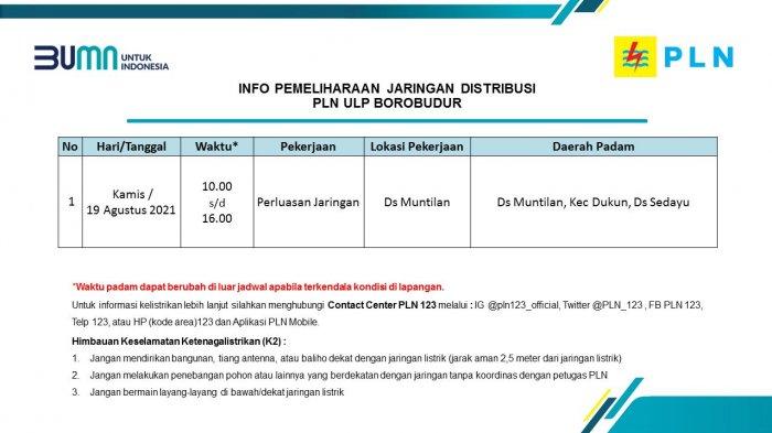 Info Pemeliharaan Jaringan Listrik PLN ULP Borobudur Magelang Kamis 19 ...