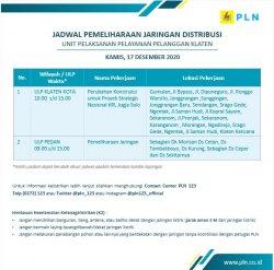 Info Pemeliharaan Jaringan Listrik PLN ULP Pedan Klaten Kamis 17 ...