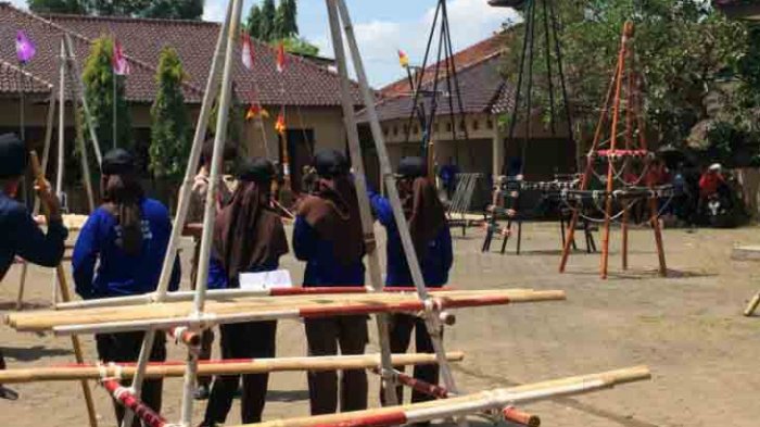 Ini Dia Aneka Rangkaian Menara Bambu dalam Lomba Kepramukaan di Batang ...