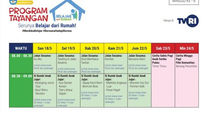 3 Link Live Streaming TVRI Belajar dari Rumah, Serta Jadwal Senin 18 Mei 2020 - Tribunjateng.com