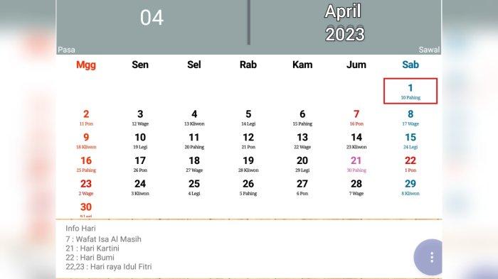 Kalender Jawa Besok 7 April 2023, Watak Weton Jumat Pon: Punya Jiwa ...