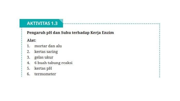 Pengaruh pH dan Suhu Terhadap Kerja Enzim: Kunci Jawaban Biologi Kelas ...