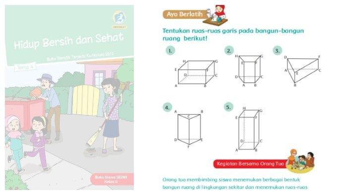 Kunci Jawaban Tema 4 Kelas 2 SD Halaman 113-119, Ruas Bangun Ruang ...