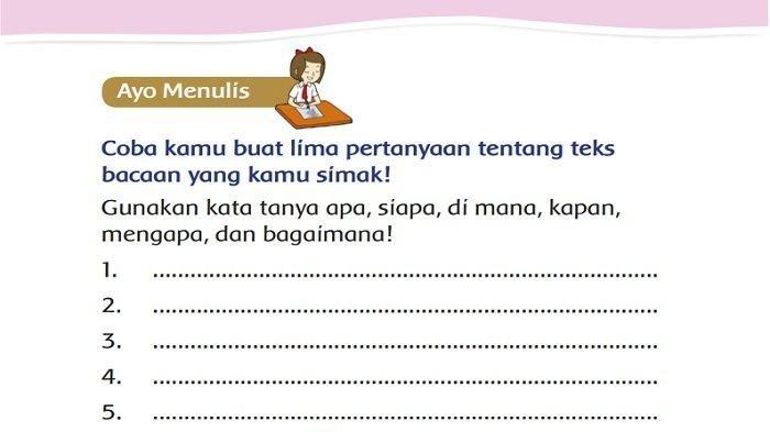 Kunci Jawaban Tema 2 Kelas 2 SD Halaman 154, Membuat Kalimat Tanya ...