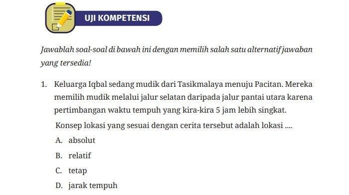 Kunci Jawaban Uji Kompetensi Pilihan Ganda IPS Kelas 7 Halaman 52 53 54 dan 55 - Tribunjateng.com
