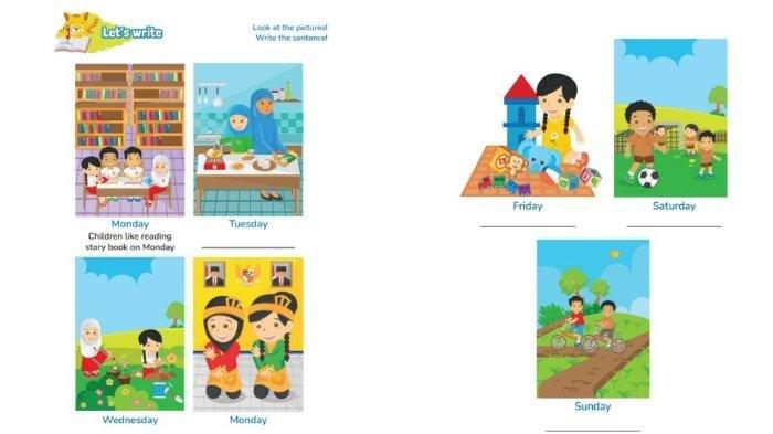 Kunci Jawaban Bahasa Inggris Kelas 3 SD Halaman 68 dan 69 Unit 5, I Like Riding a Bike on Sunday ...