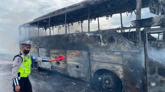 Kronologi Kebakaran Bus Pariwisata Al Mubarok di Tol Pandaan, Penumpang Menjerit "Panas! panas ...