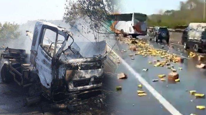 Video Detik-detik Kecelakaan Beruntun 5 Kendaraan di Tol Cipularang Hari Ini, Sebuah Truk ...